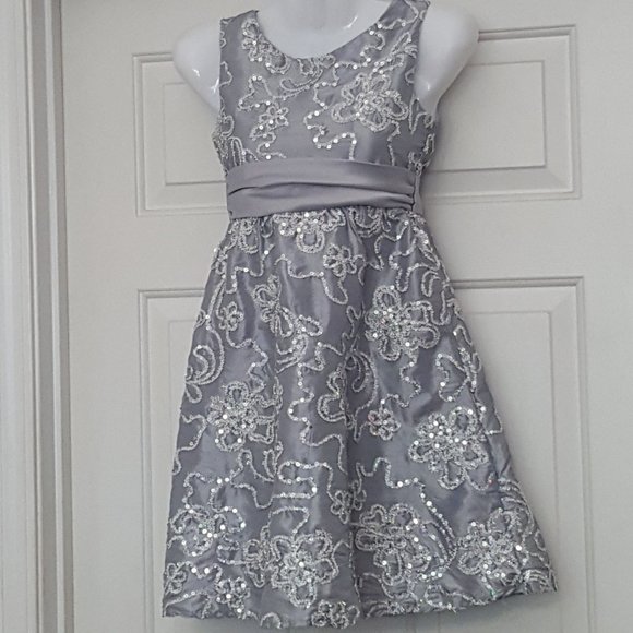 Rare Editions | Dresses | Rare Editions Girls Formal Dress Size 8 Gray ...